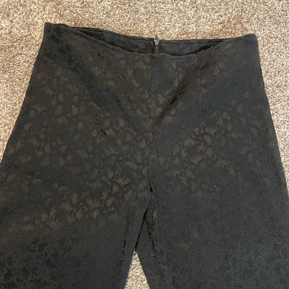 Vintage Black Brocade Pants - Gem